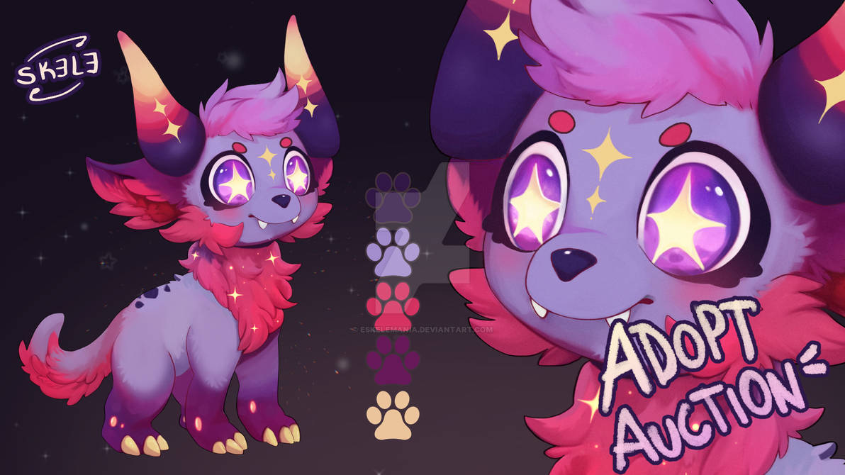 An Adoptable lil demon pup I'm still proud of ! (Auction to adopt still ...