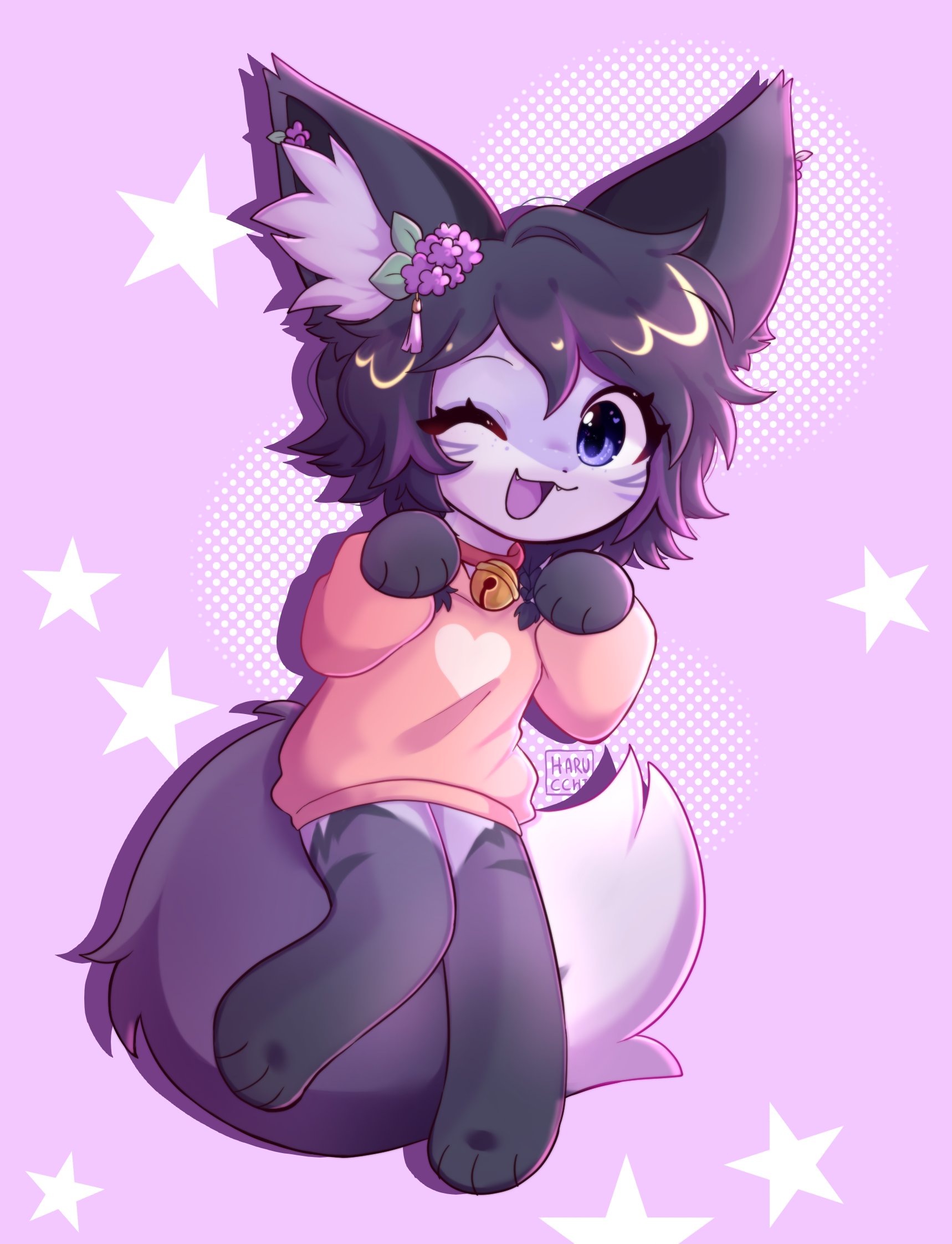 The foxcat goes nya :3 [My OC / Art by HarucchiArt] : r/furry