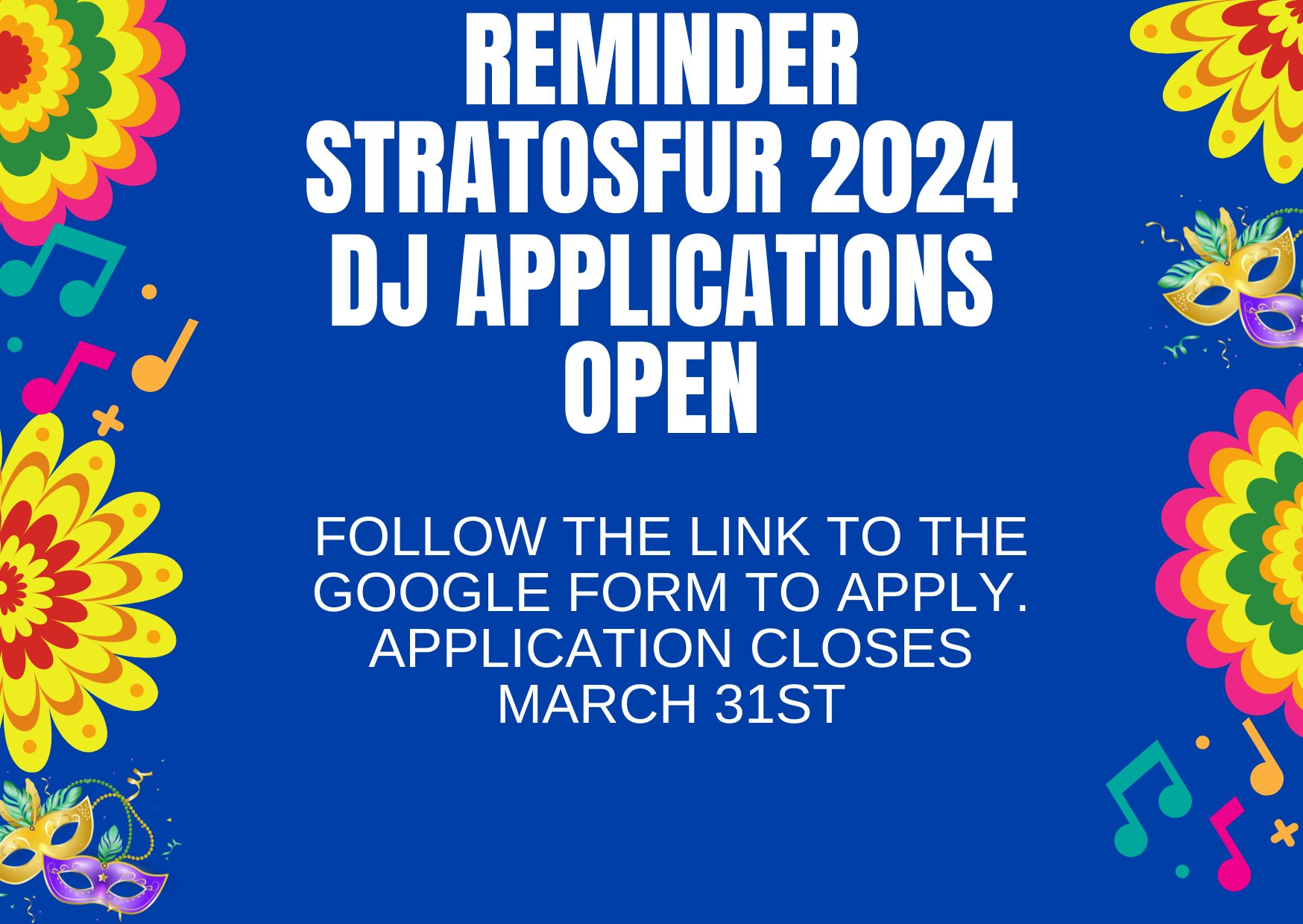 StratosFur 2024 DJ applications are open (closes Mar 31) : r/furry